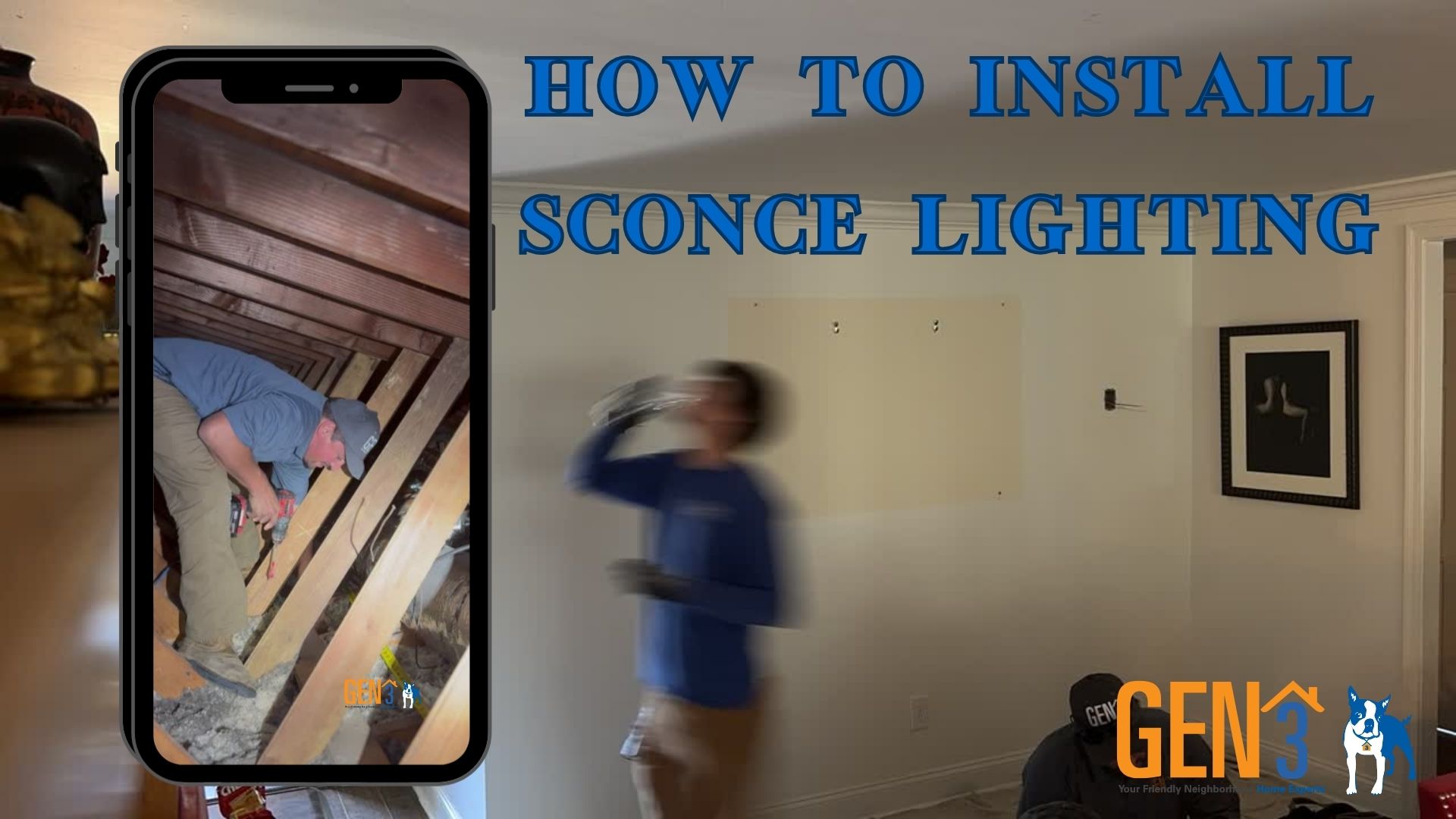 Easy and Damage-Free Wall Sconce Installation - GEN3 Electric & HVAC